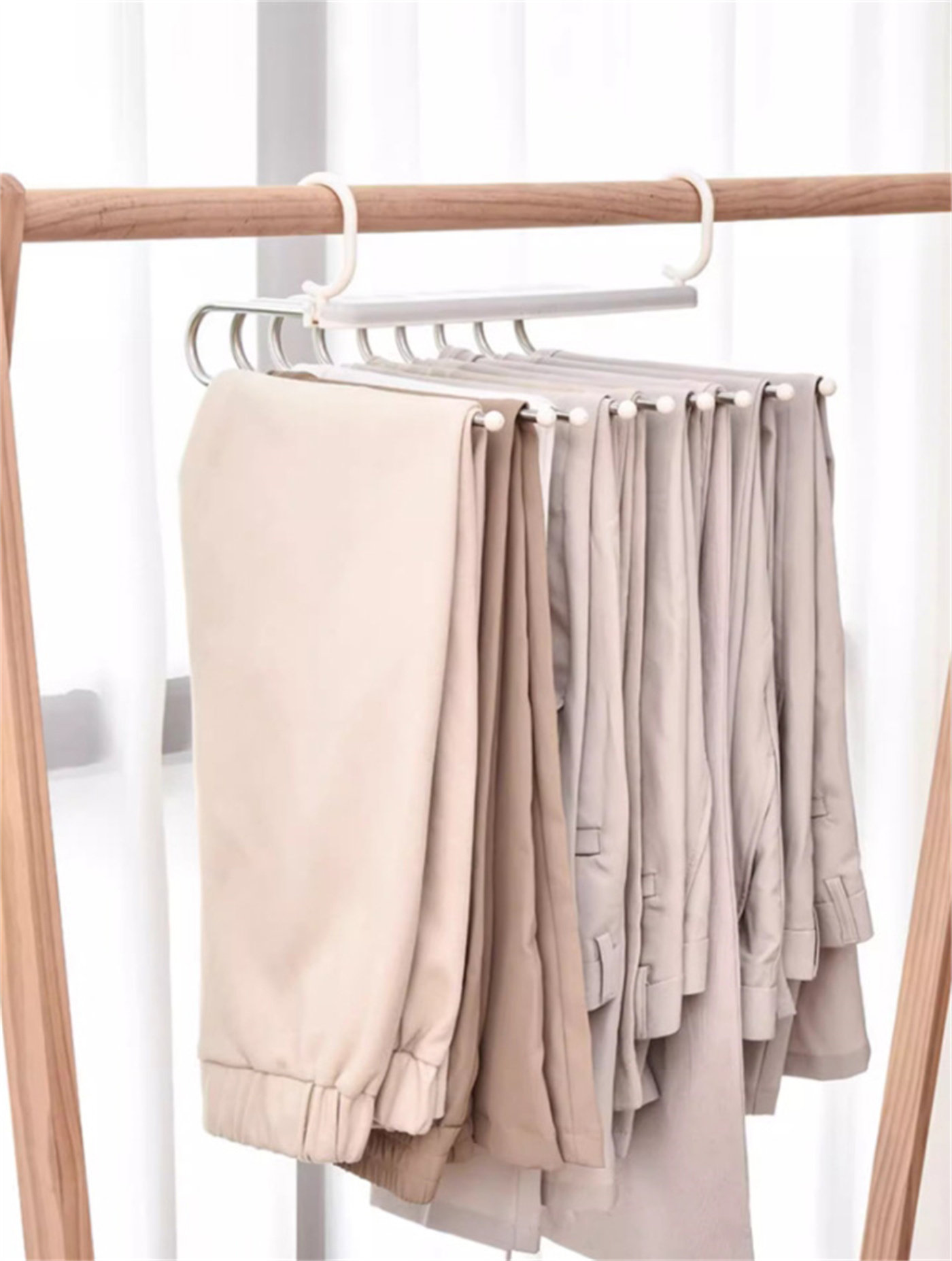 Rebrilliant Foldable Stainless Steel Pants Hanger | Wayfair
