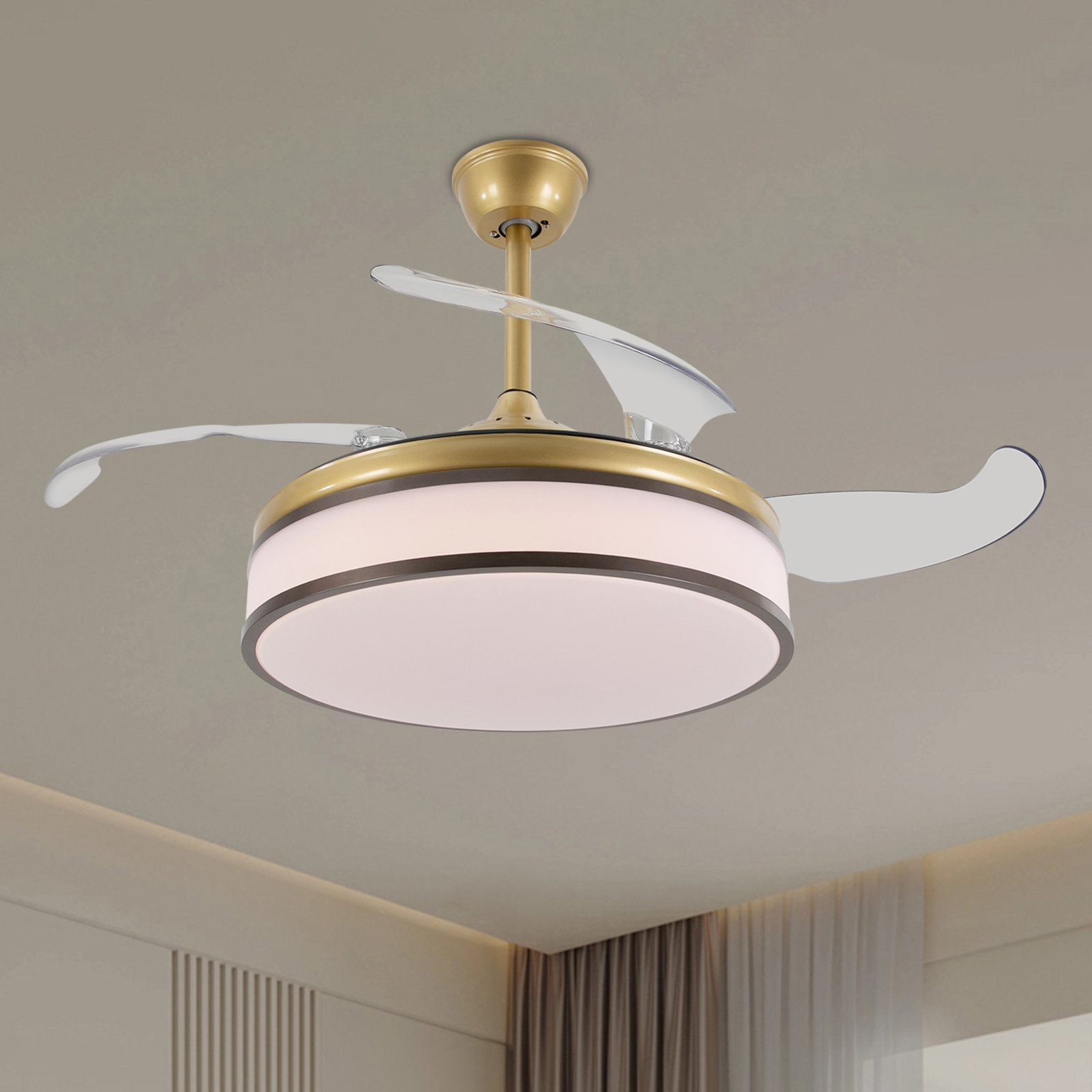 Mercer41 42Inch Flush Mount Ceiling Fan With Remote Control | Wayfair