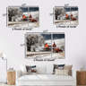 Design Art Red Turck on Farmhouse Country Winter - Farmhouse Metal Wall ...
