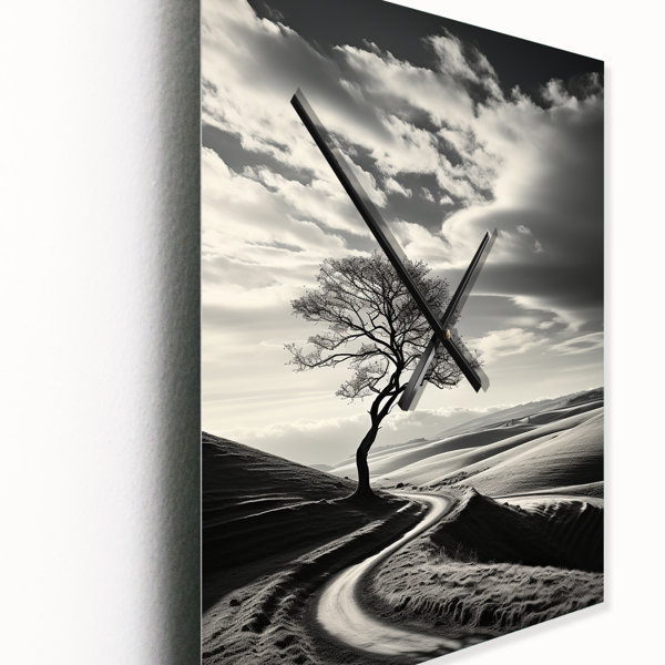 East Urban Home Carneisha - Wind Turbines Wall Clock Oversized | Wayfair