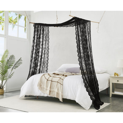 gothic canopy bed frame queen