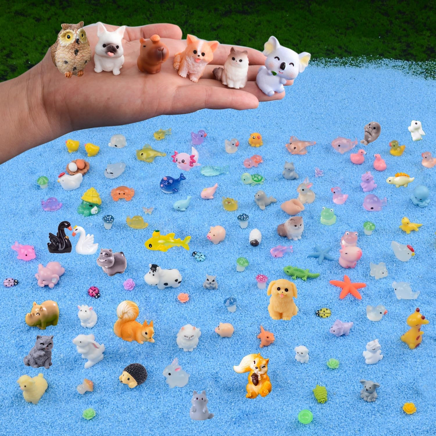 Dakota Fields 150 Pcs Mini Resin Animals Miniature Animal Figurines ...