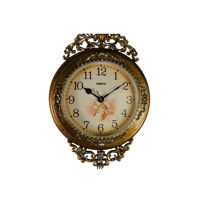 Astoria Grand Wall Clock Vintage Style with Swinging Pendulum Ornate ...