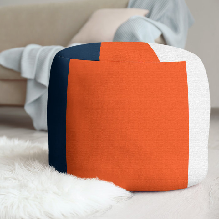 East Urban Home Tennessee Football Upholstered Ottoman | Wayfair