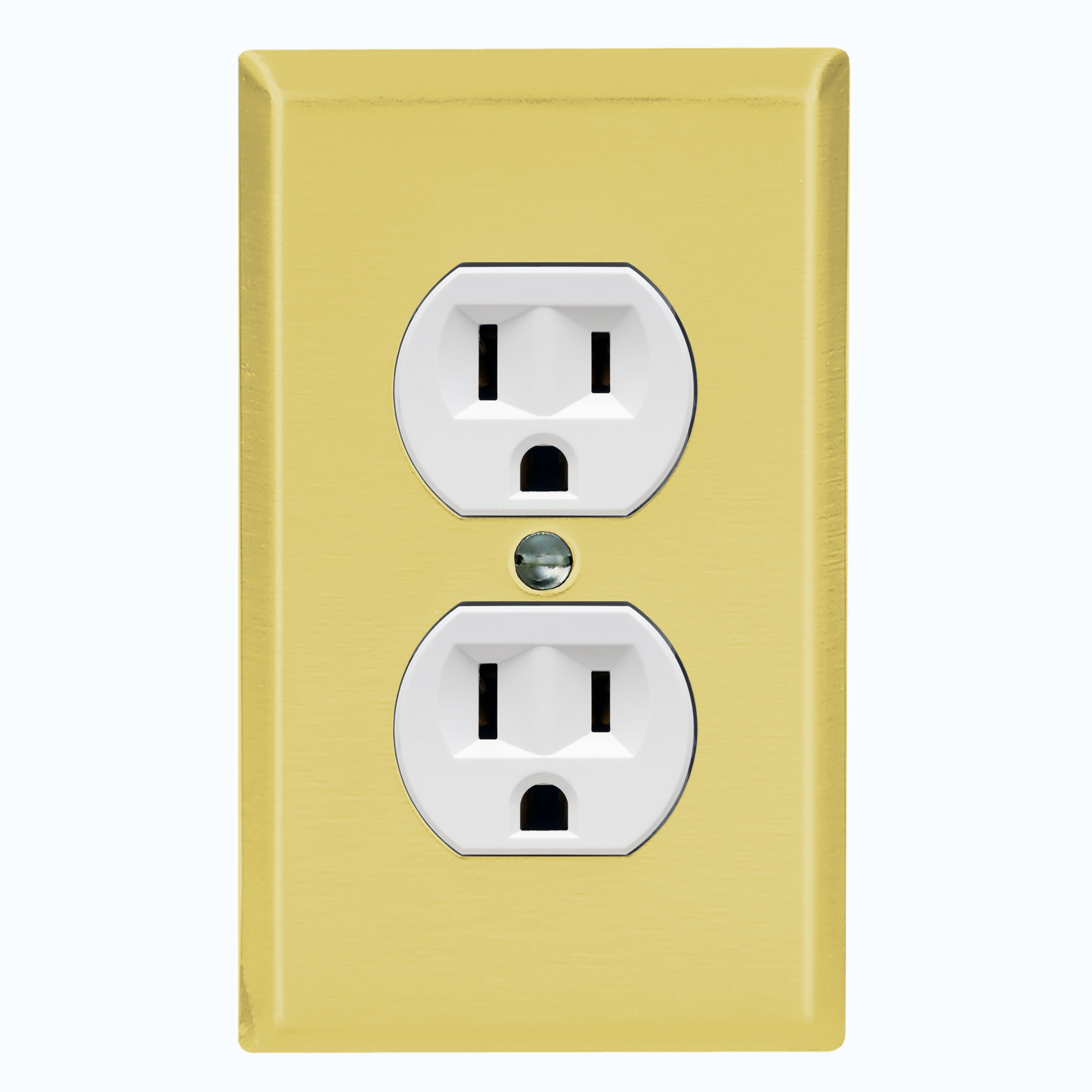 WorldAcc Metal 1-Gang Duplex Outlet Wall Plate | Wayfair