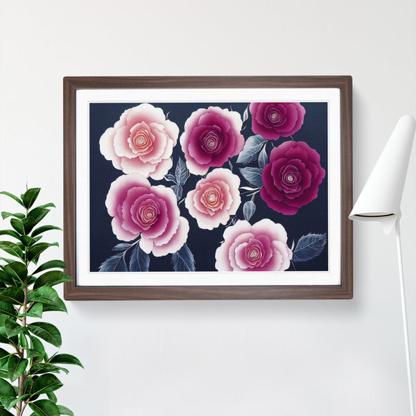 ClassicLiving Dramatic Rose Flowers - Single Picture Frame Graphic Art ...