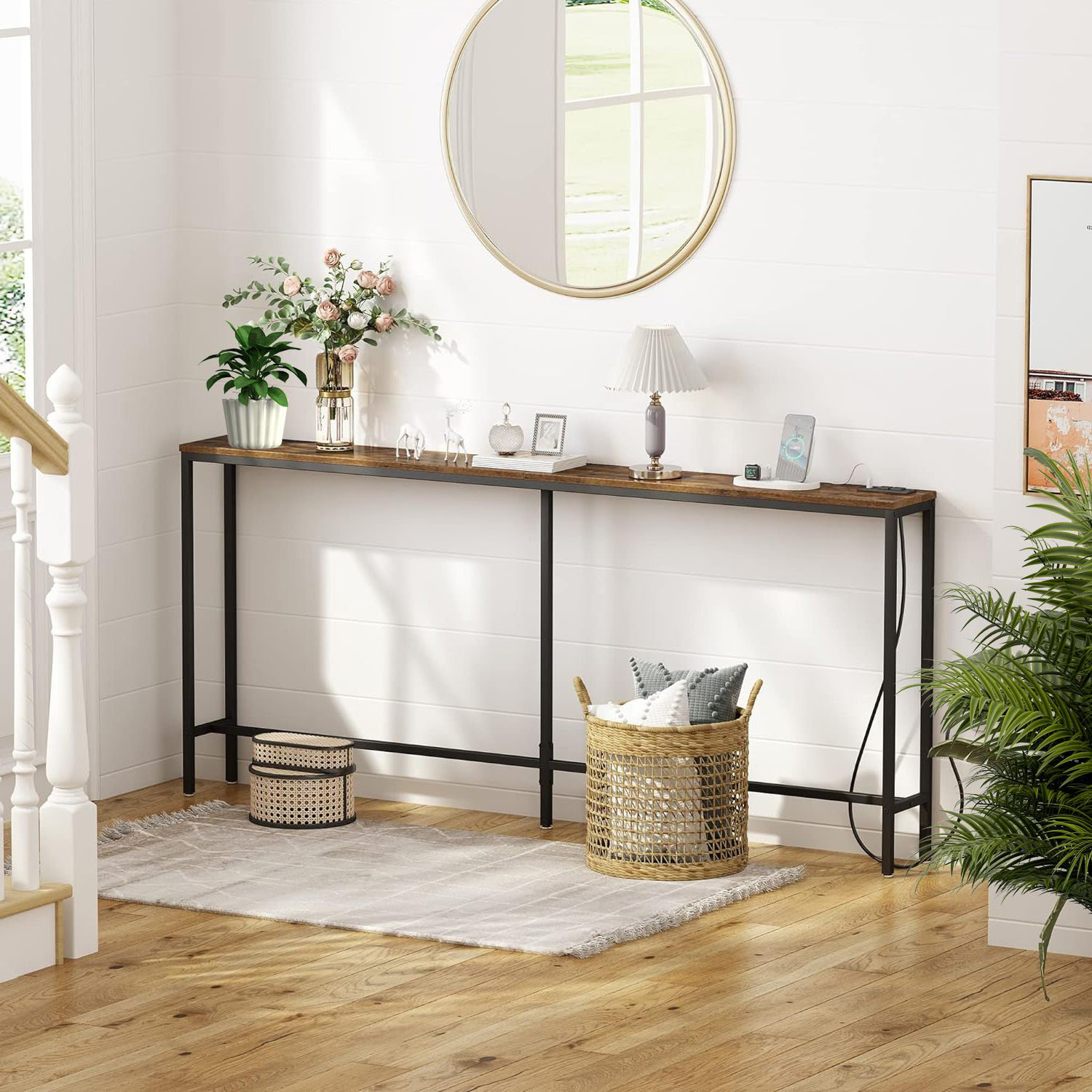17 Stories Deryneia 70.8'' Console Table | Wayfair