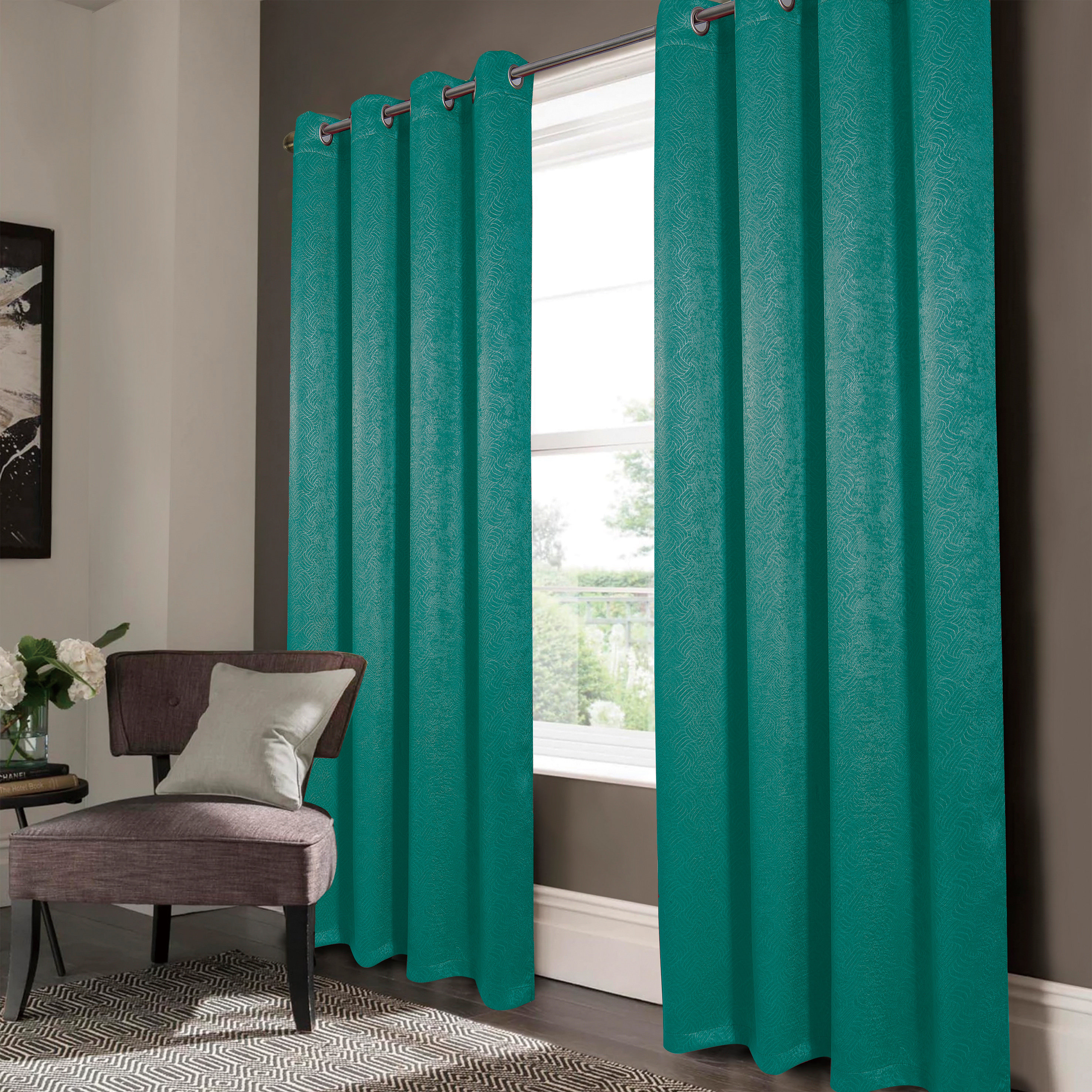 Latitude Run® Wilsall Embossed Blackout Window Curtain Panel | Wayfair