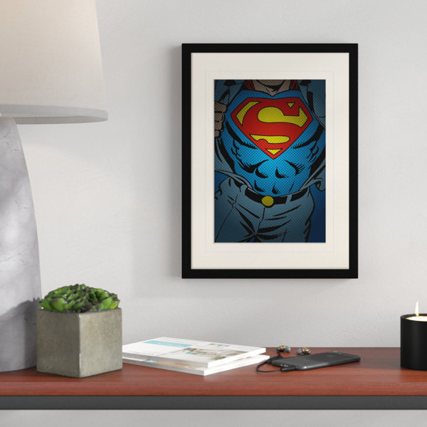 Disney DC Comics Superman Torso Framed Graphic Art Print | Wayfair.co.uk