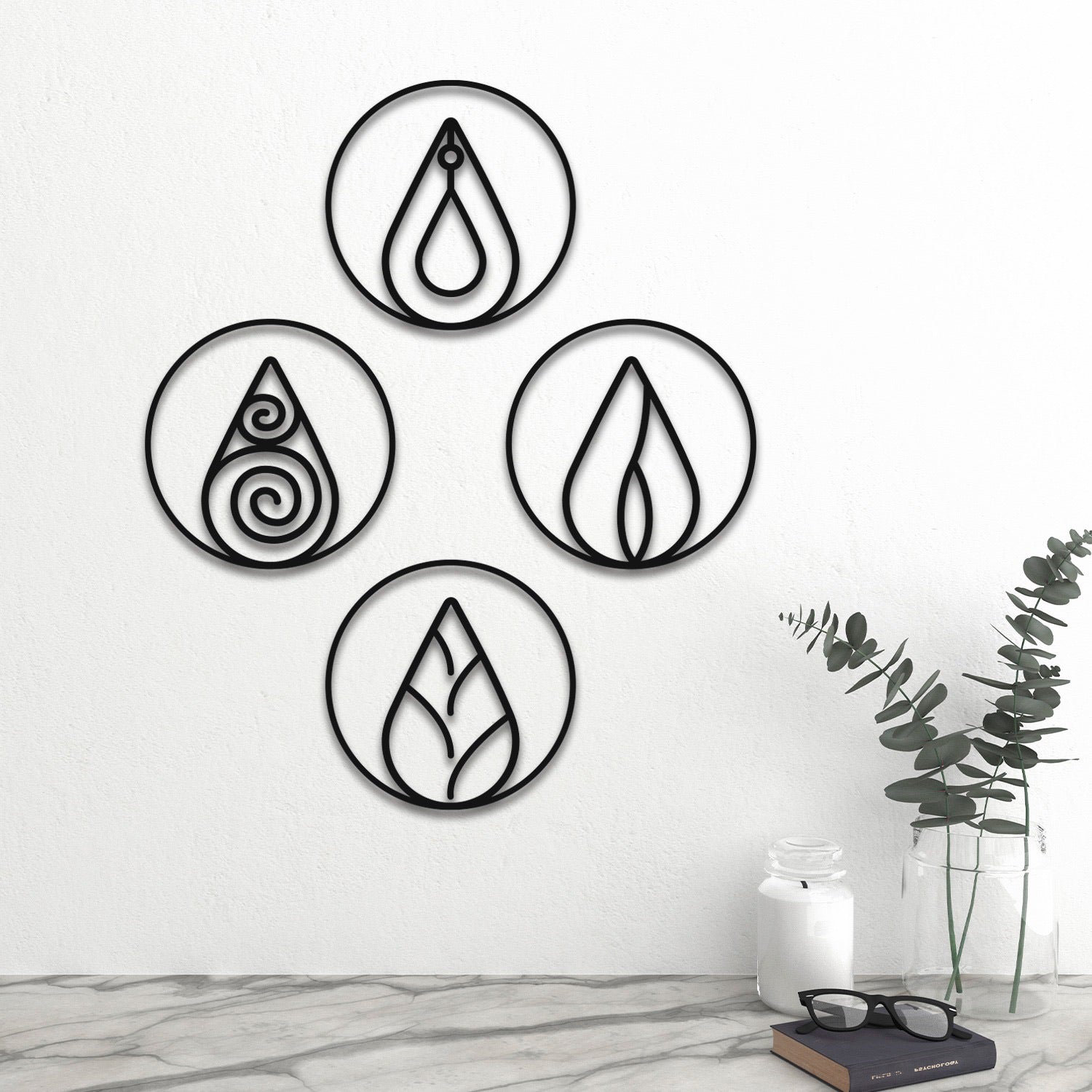 Latitude Run® 4 Piece Four Elements Wall Décor Set | Wayfair