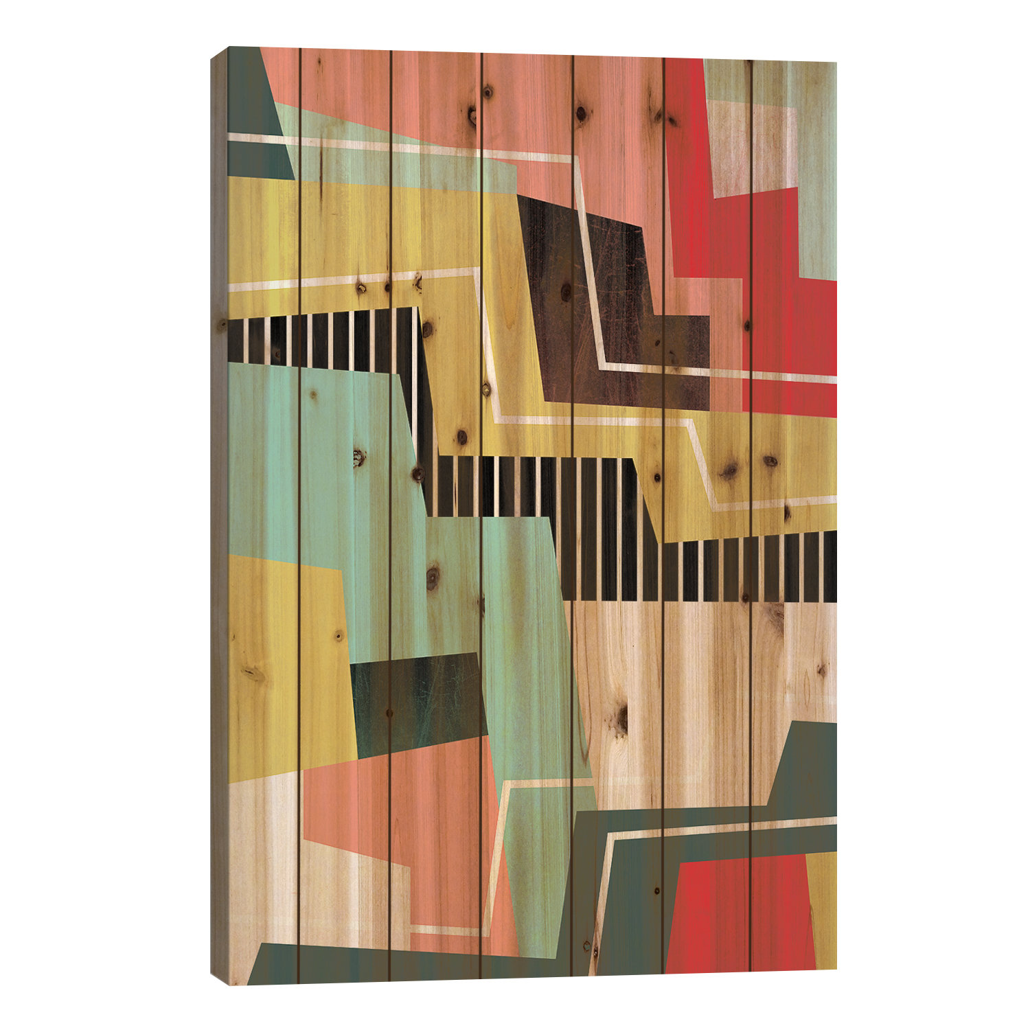 Ivy Bronx Cullens Color Block I by - Unframed Graphic Art on Wood | Wayfair