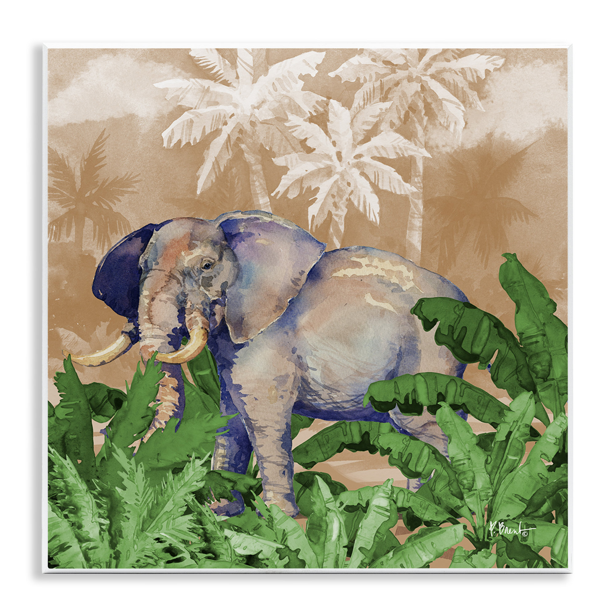 Union Rustic Jungle Life Elephant Wall Plaque Art by Paul Brent | Wayfair
