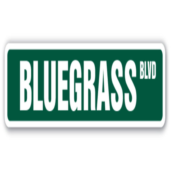 SignMission BLUEGRASS Street Sign Music Lover Musician Band Banjo ...