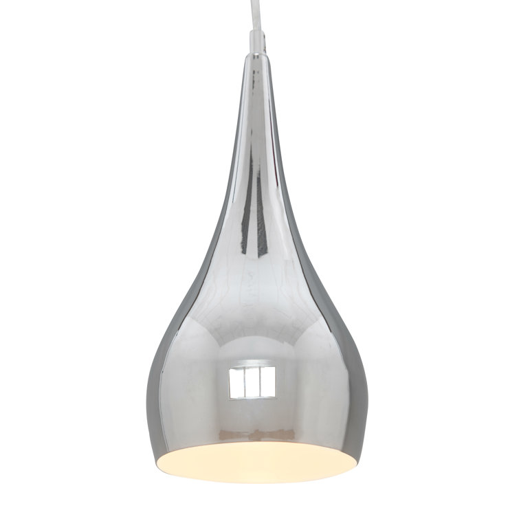Metro Lane Driggers 1-Light Silver Chrome Teardrop Kitchen Pendant ...