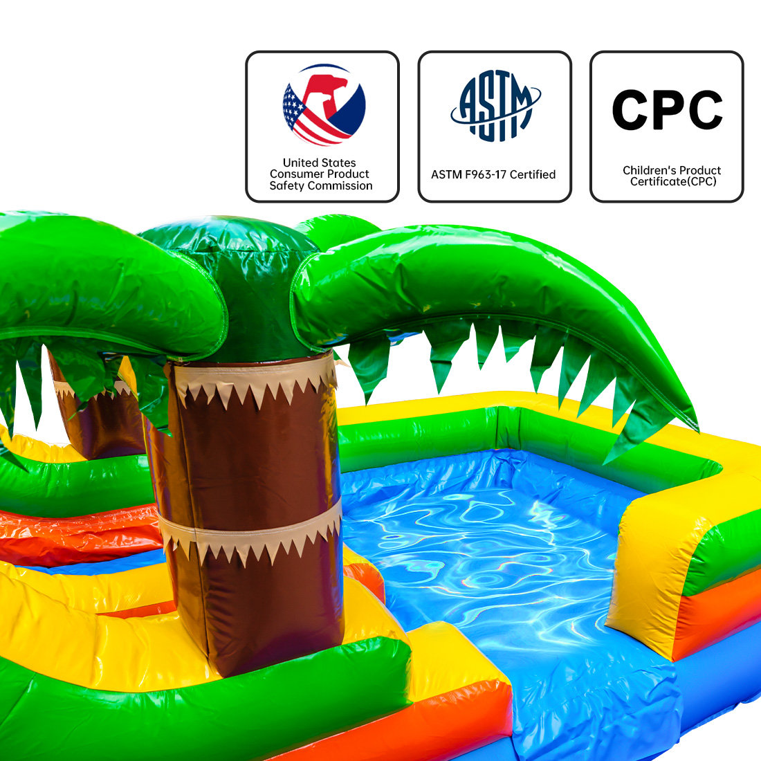 GOOSH 14' x 21' Summer Breeze Commercial Grade Water Slide with Splash ...