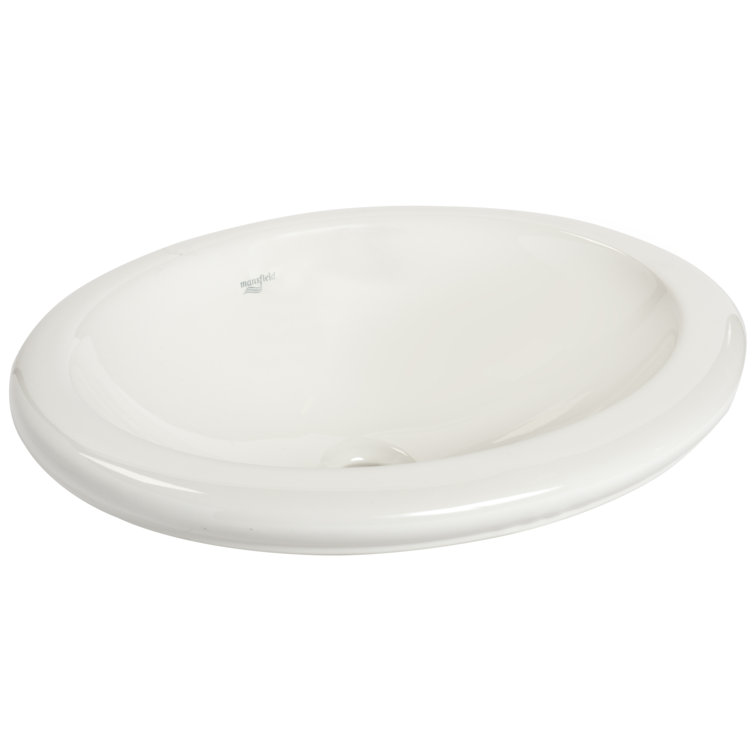 Mansfield Plumbing Products Enso 15'' White Vitreous China Oval ...