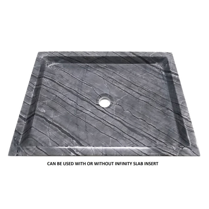 EdenBath Eden Bath Infinity 16'' Mix Of Black, Gray, And White Stone ...
