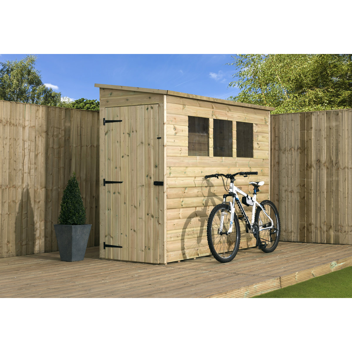 Empire Sheds Ltd 3 Ft. W x 6 Ft. D Shiplap Pent Wooden Shed | Wayfair.co.uk