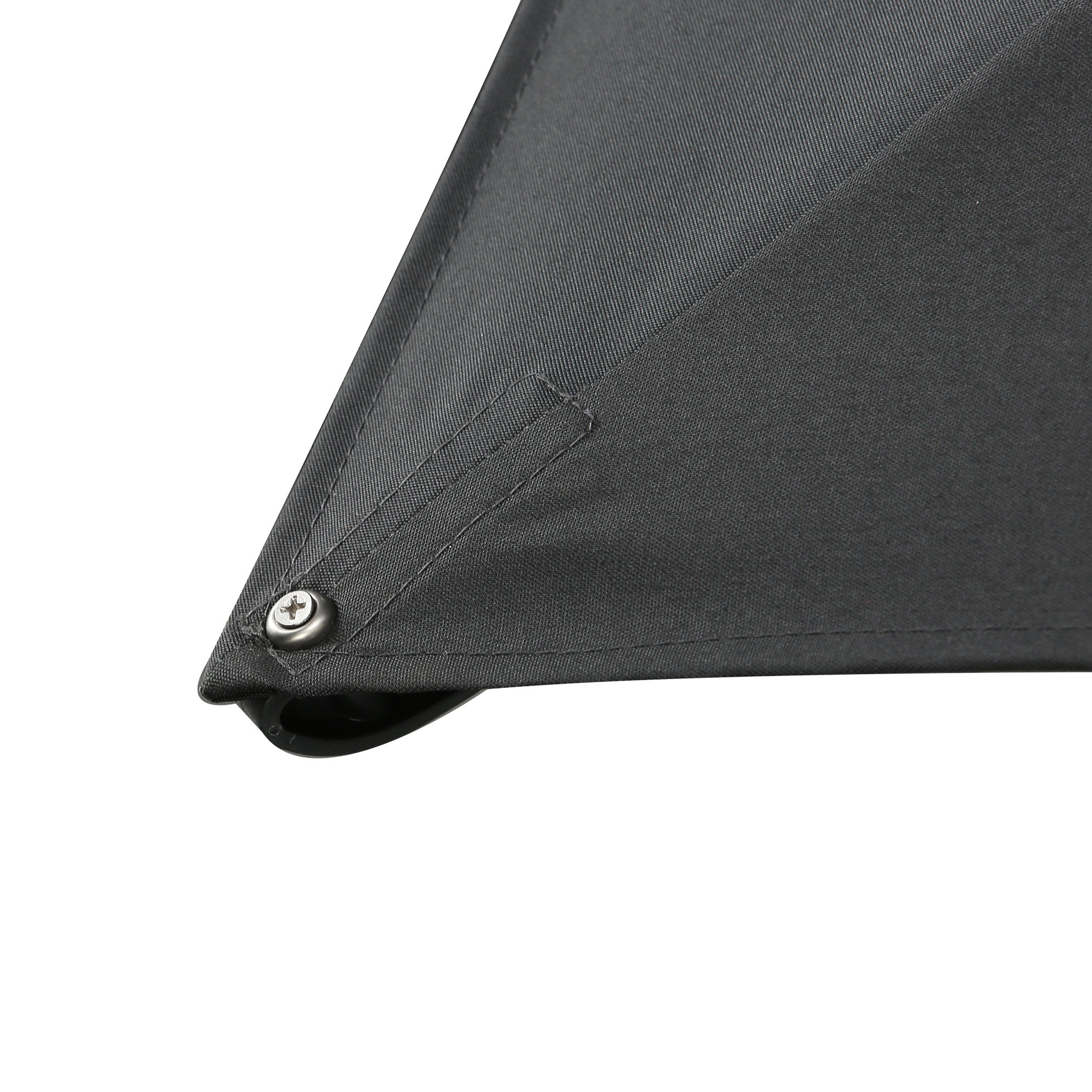 Hokku Designs Gray Offset Patio Umbrella 10ft - 360° Rotation, Tilt ...