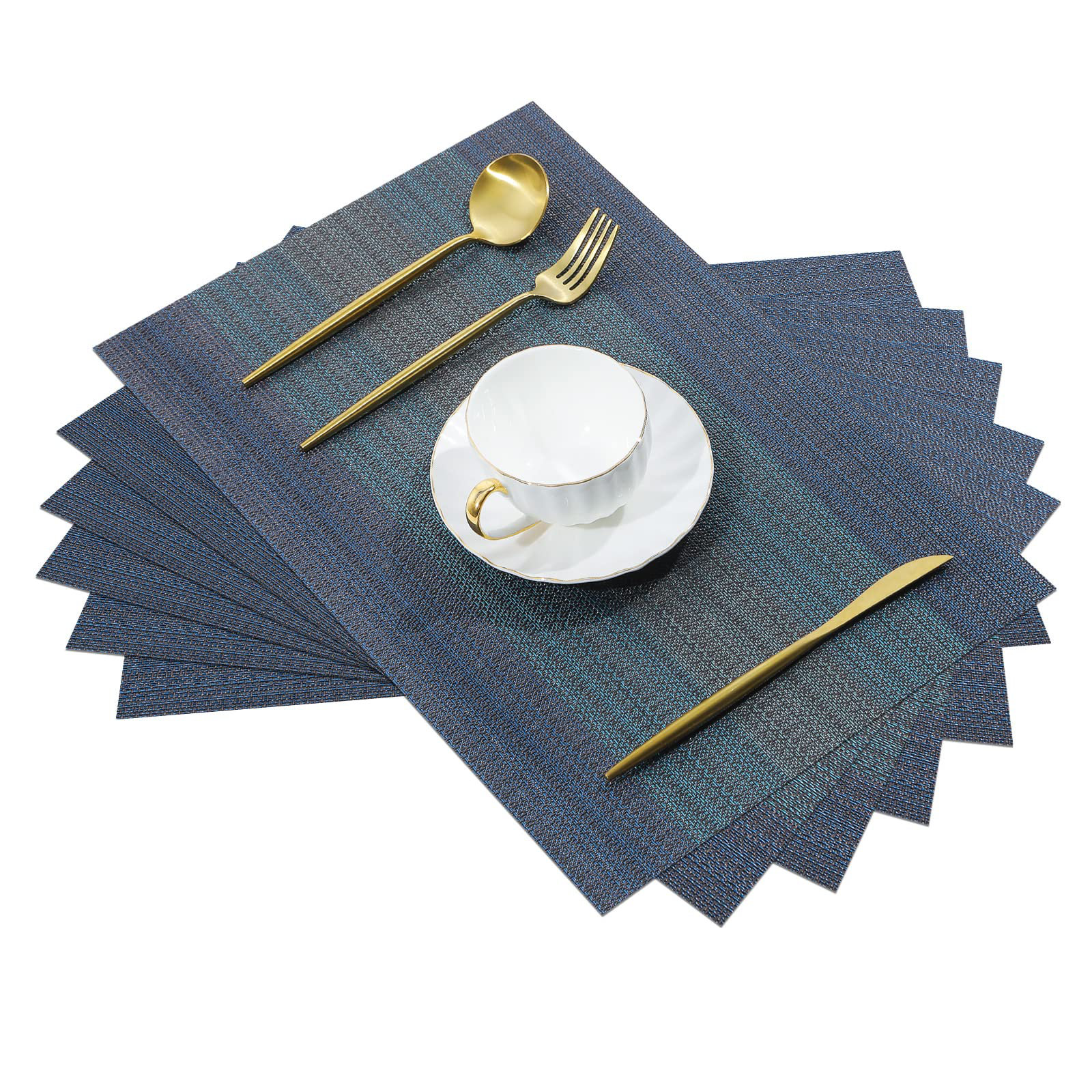 X－MAX FURNITURE Placemats Set Of 8 Woven Placemats For Dining Table ...