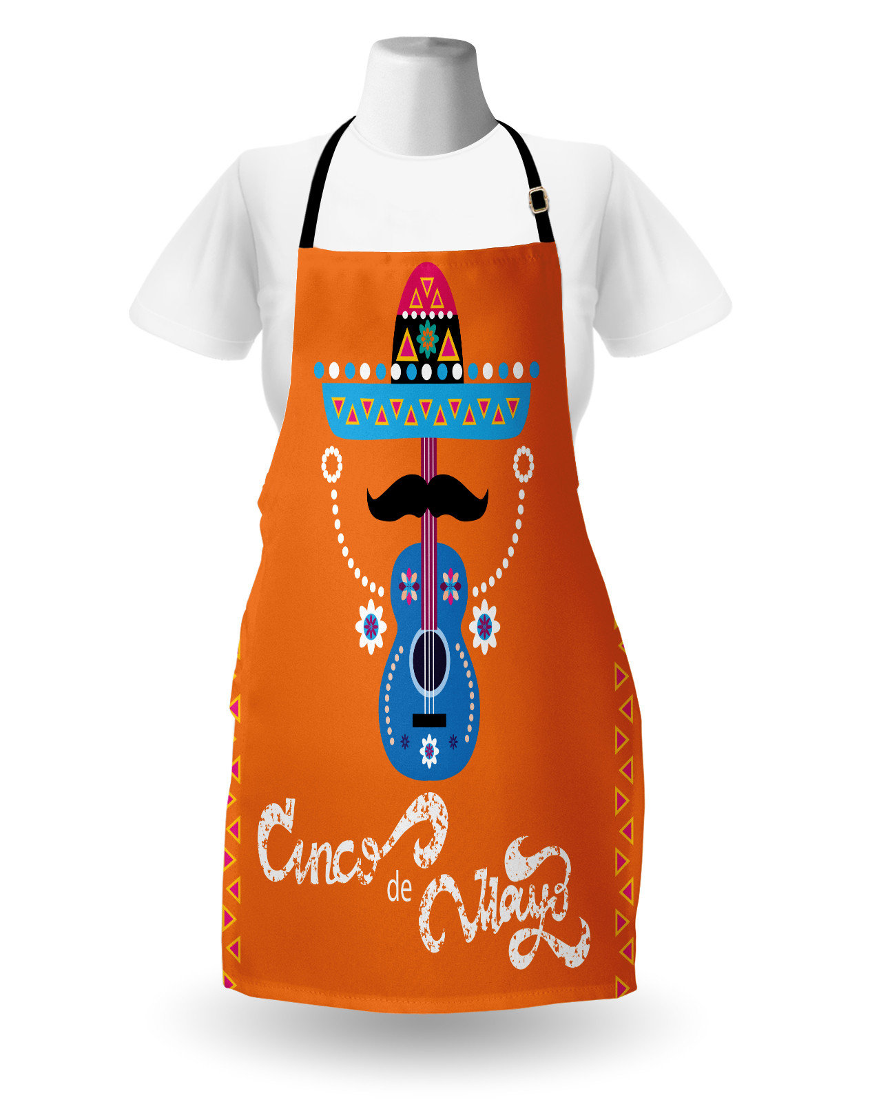 Bungalow Rose Cinco de Mayo Apron Unisex Mexico Adult Size Orange and ...