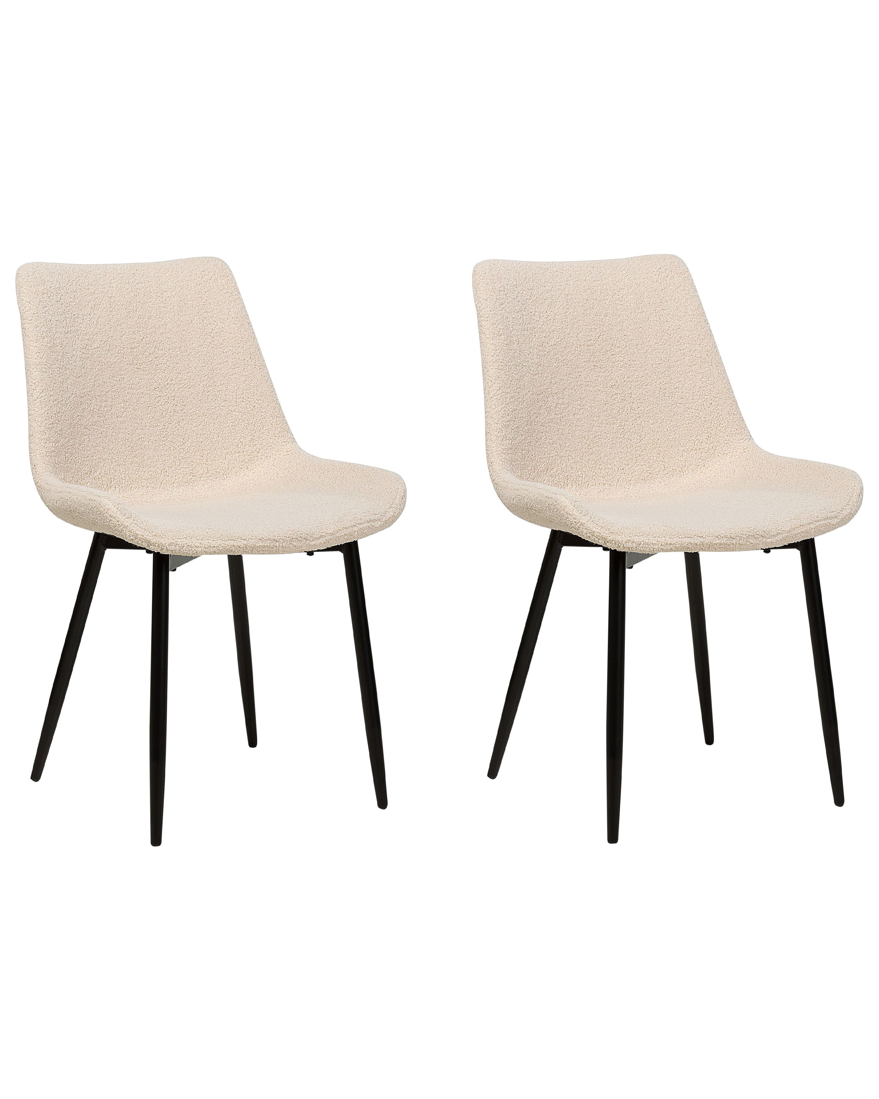 George Oliver Set of 2 Boucle Dining Chairs Syne | Wayfair.co.uk