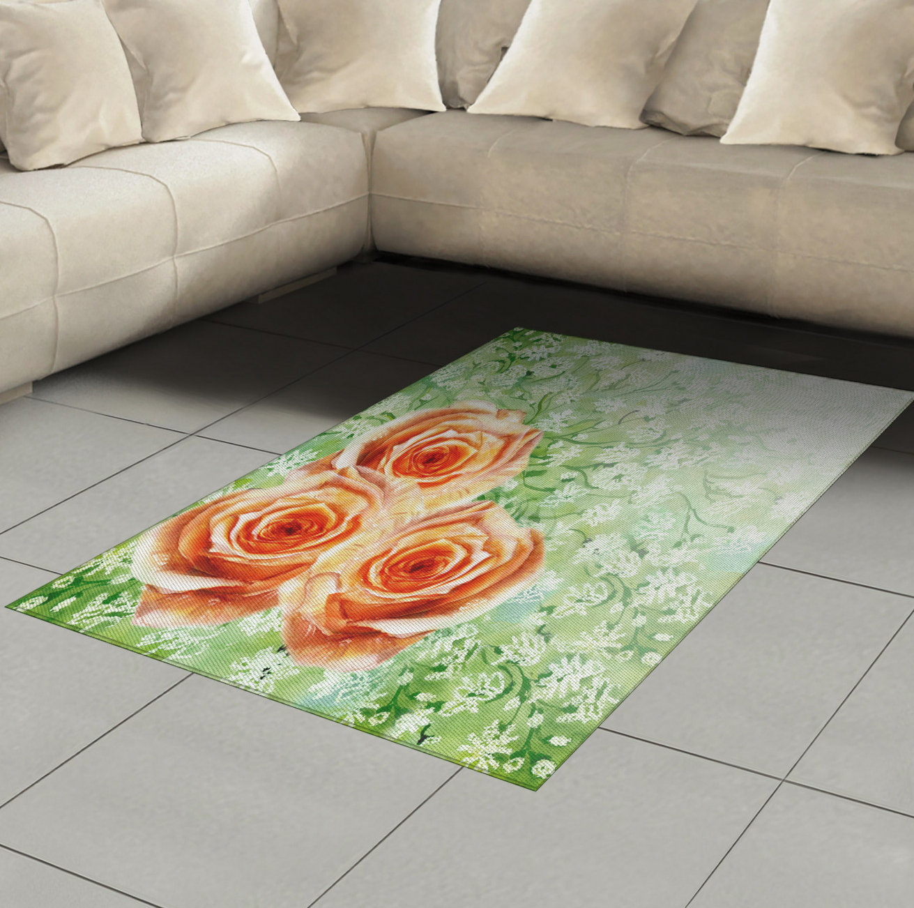 East Urban Home Green High Density Long Fiber Poly Threads Decorative ...