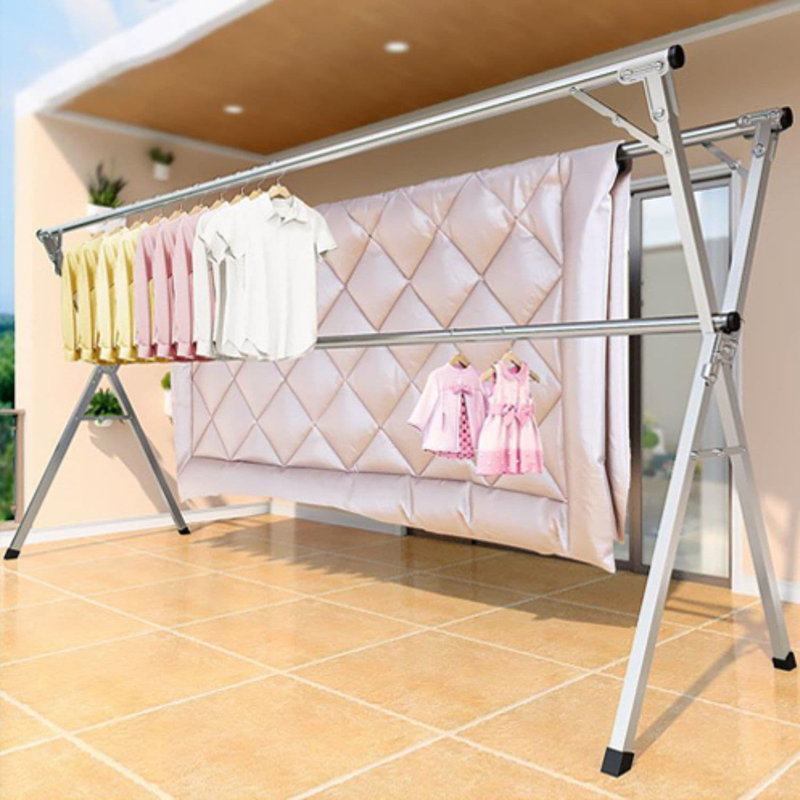 BOPWAY 63Inch Stainless Steel Clothes Drying Rack | Wayfair