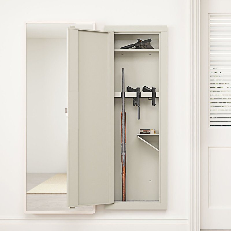 Ebern Designs Wall Gun Safe, Quick-Access Rifle Safe With Removable ...