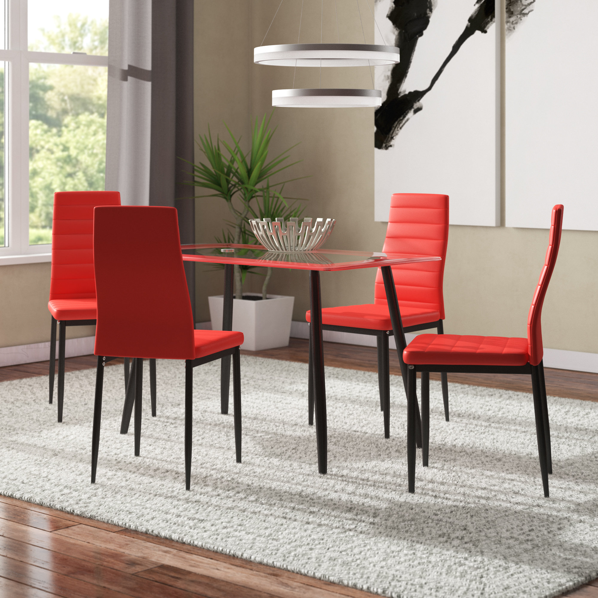Orren Ellis Linette 5 - Piece Dining Set & Reviews | Wayfair