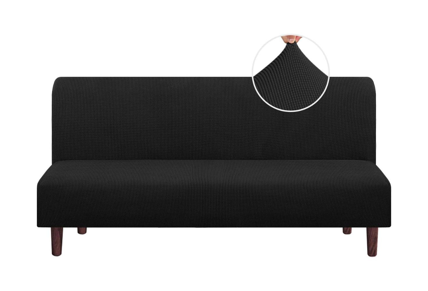 George Oliver Stretch Armless Futon Cover Futon Slipcover Full Queen ...