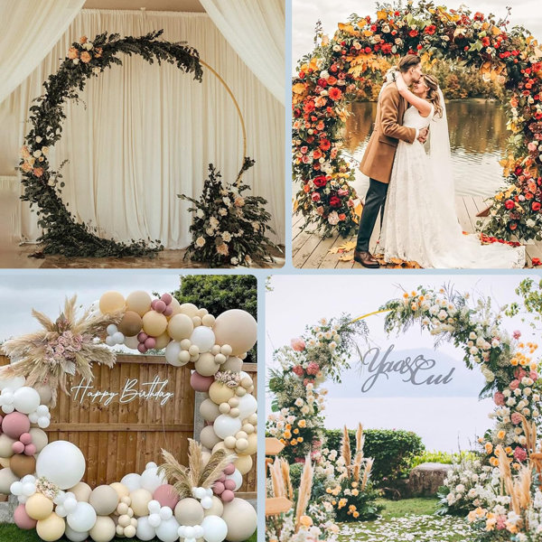IFBECT 7.2 FT Thickened Metal Wedding Arch Circle Arch Stand | Wayfair