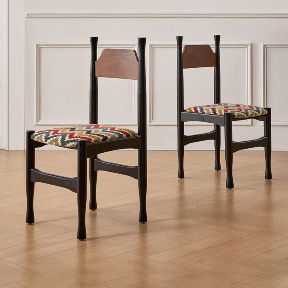 One Allium Way® 36.22" Black Solid back side Chair(Set of 2) | Wayfair