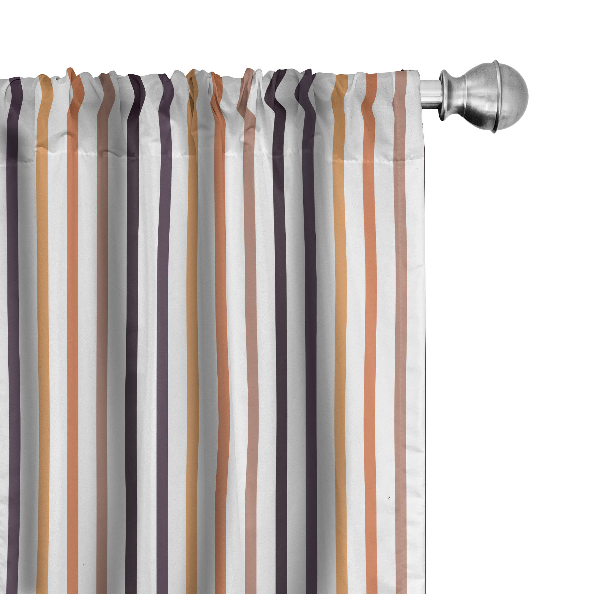 East Urban Home Abstract 4-Panel Curtains, Vertical Pattern Stripes ...