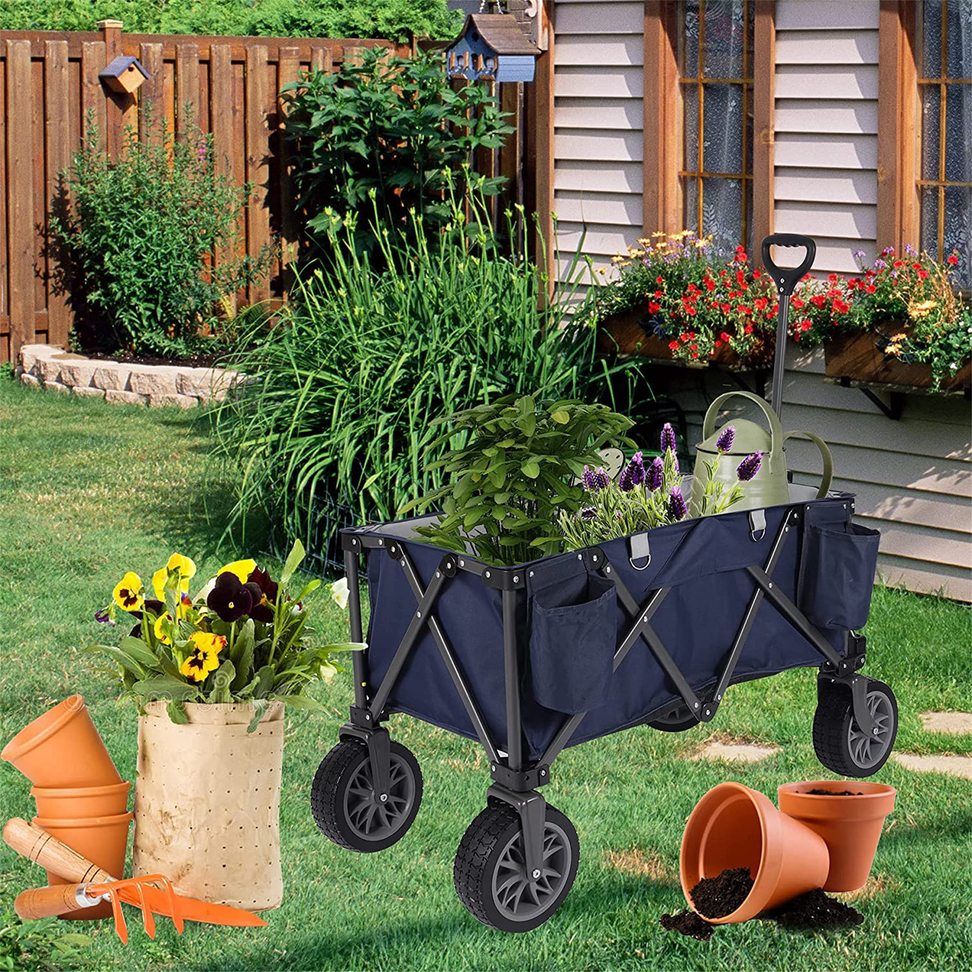 REDCAMP Heavy Duty Collapsible Beach Wagon Bags & Storage | Wayfair