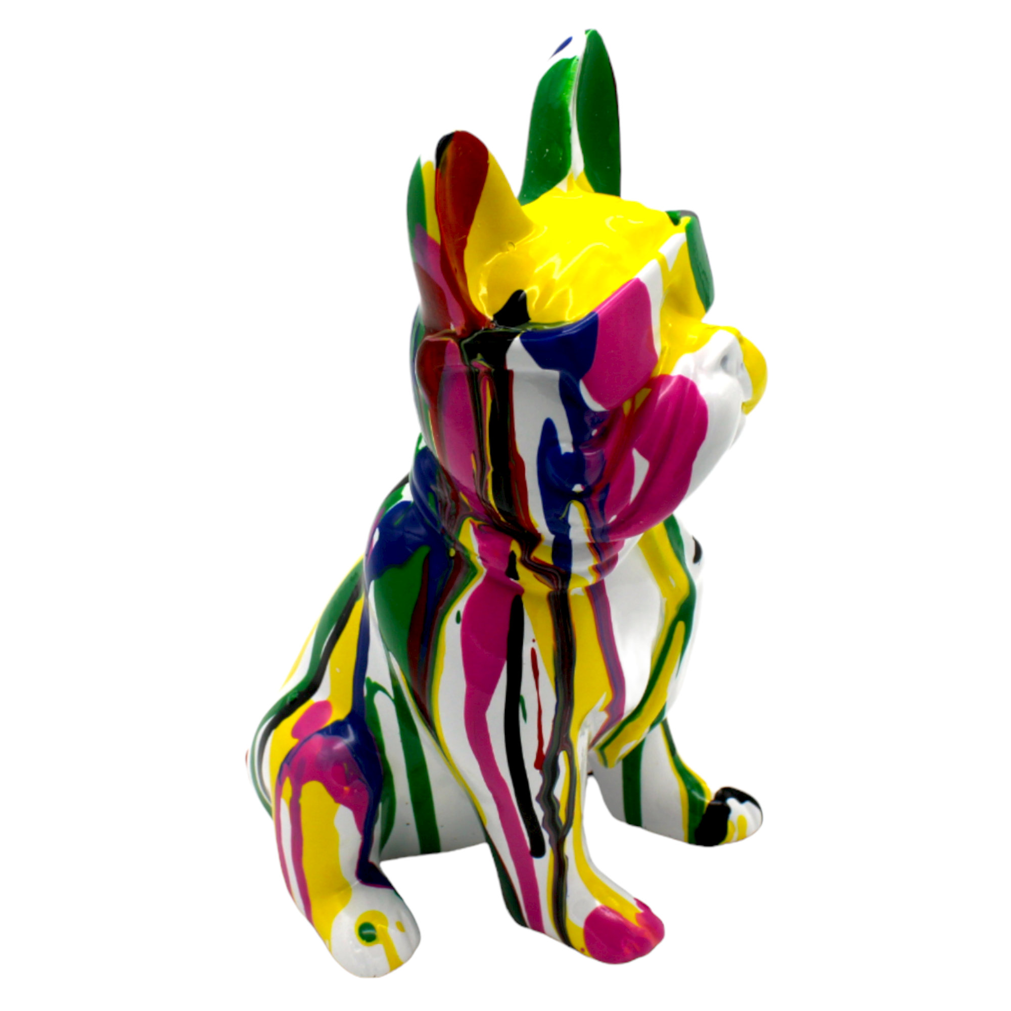 Trinx Helmo Multi-Color Graffiti French Bulldog with Glasses - 8" tall ...