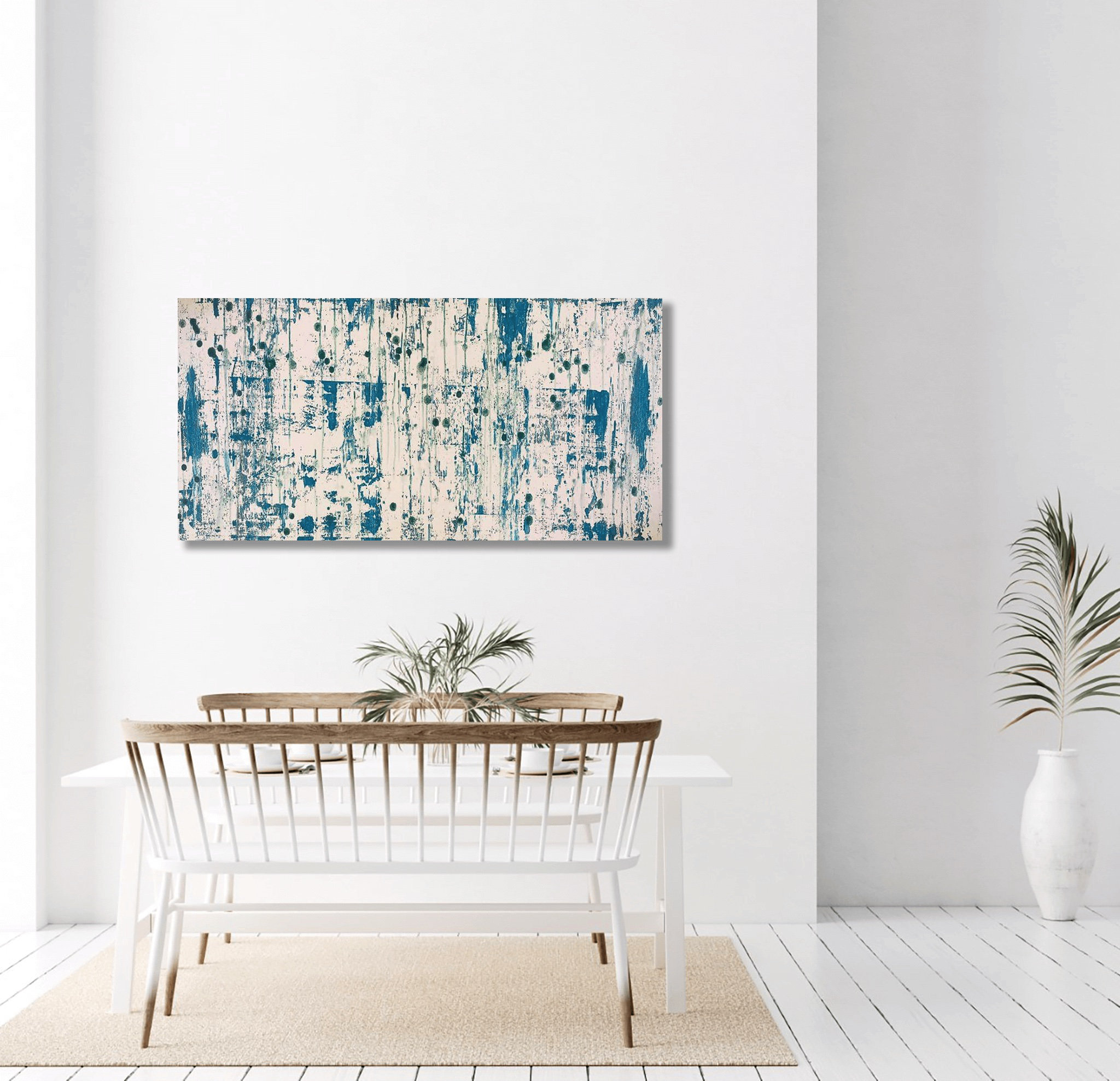 John Beard Collection Blue On Green I by John Beard - Artist Enhanced ...