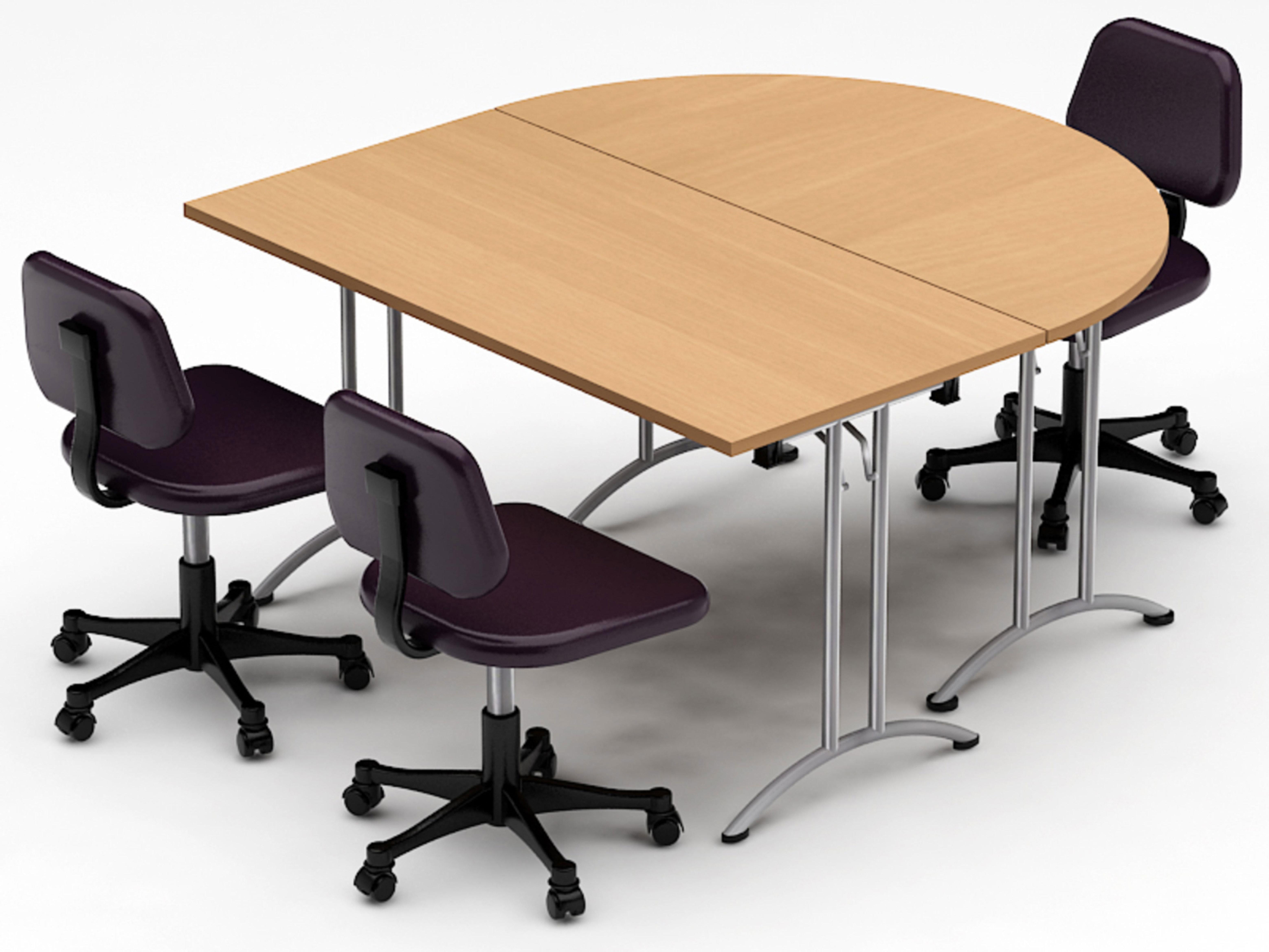 Inbox Zero Acee Half-Round Meeting Table | Wayfair