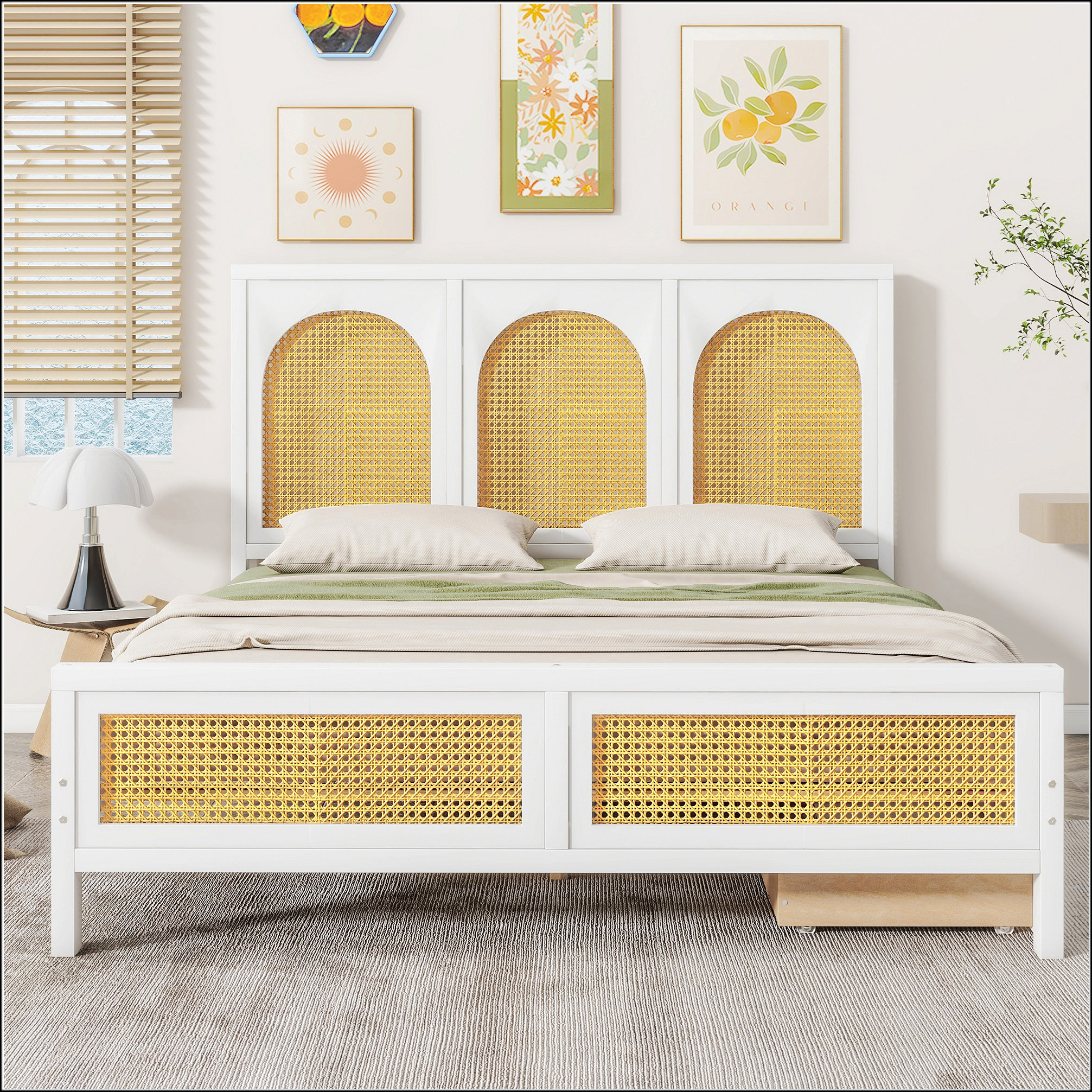Bay Isle Home™ Full Size Wood Storage Platform Bed With 2 Drawers | Wayfair