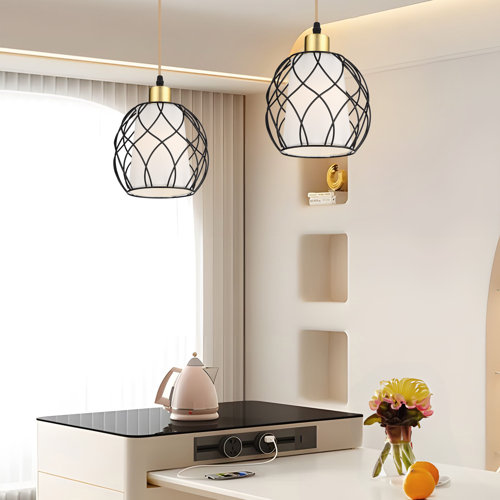 Black Geometric Pendant Lighting You'll Love | Wayfair
