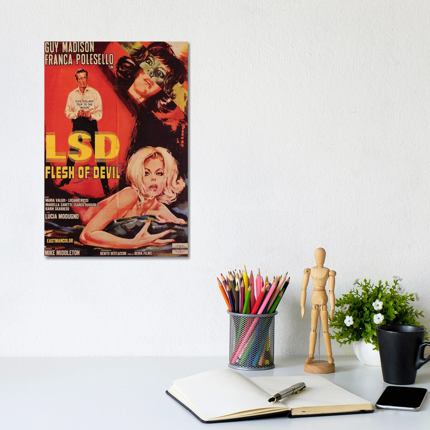 iCanvas LSD Flesh of Devil - Advertisements Print | Wayfair