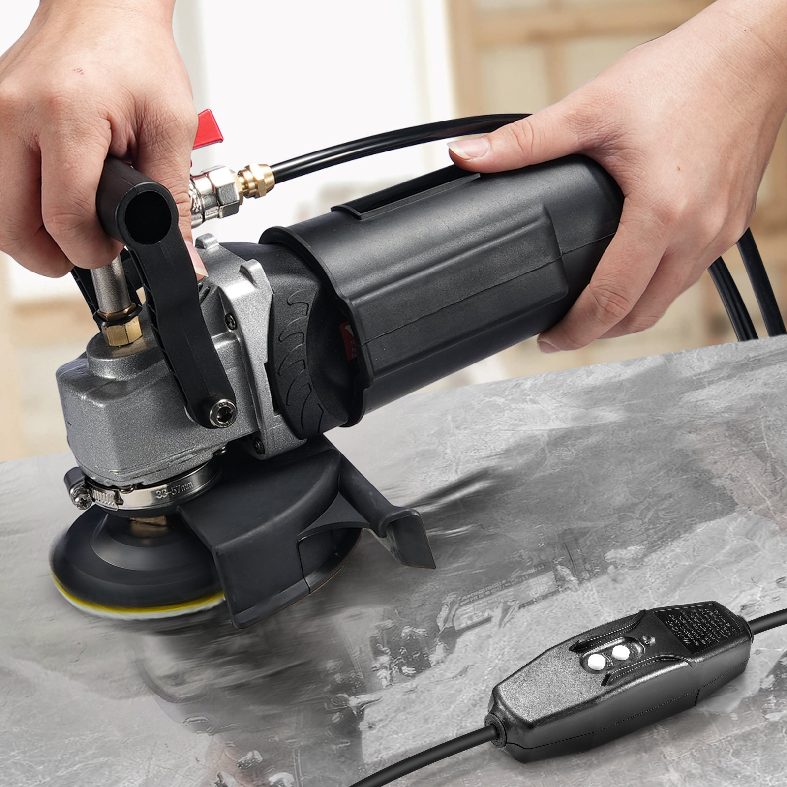 WFX Utility™ Wet Stone Polisher 4-Inch Electric Granite Polisher with 6 ...