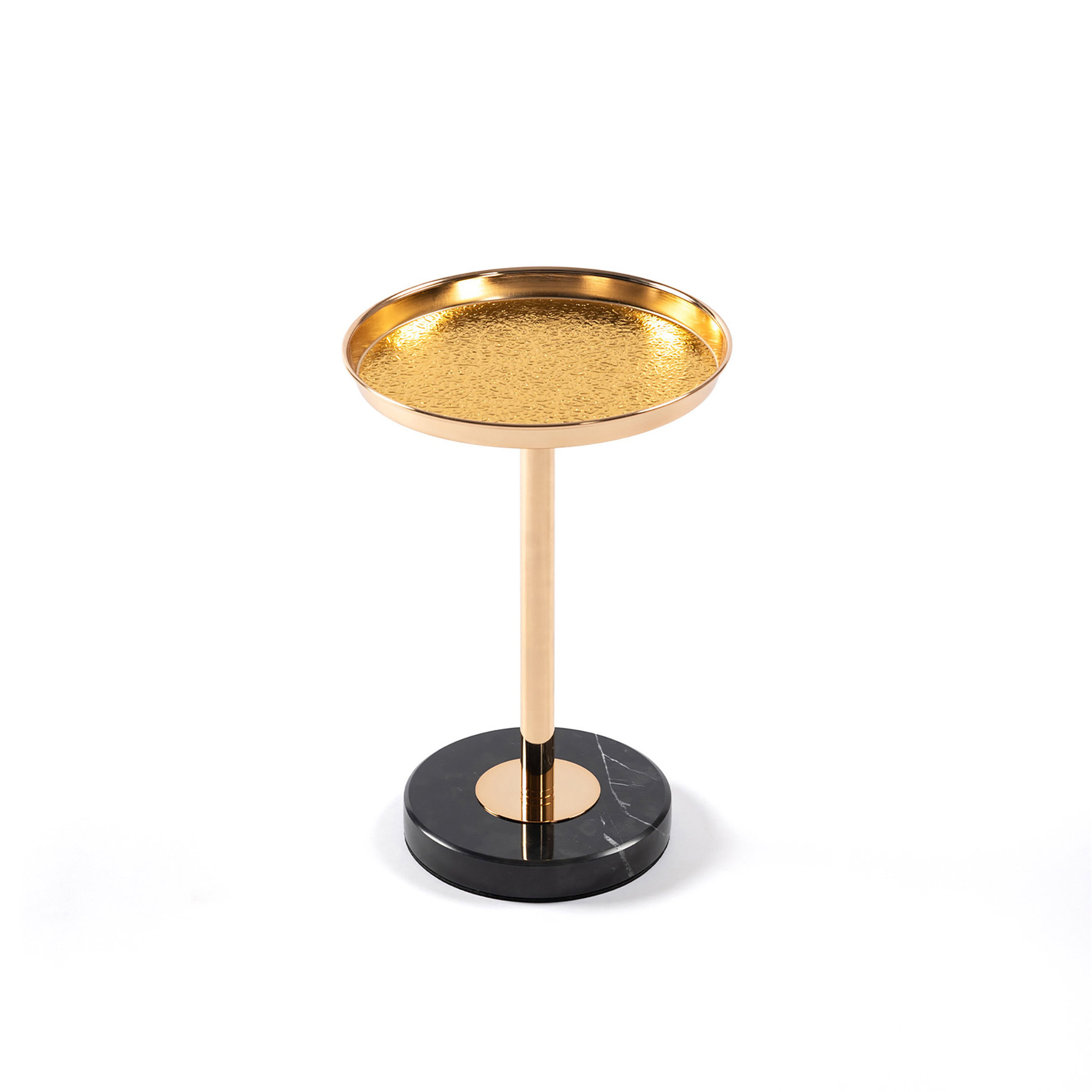 Wrought Studio™ Adjustable Side Table, Small Tea Martini Table, Gold ...