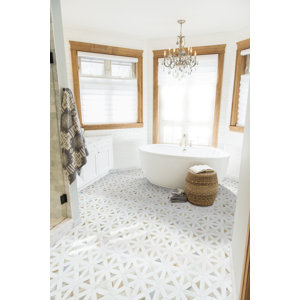 MSI Angora Geometric 12" x 12" Polished Marble Mosaic Floor and Wall ...