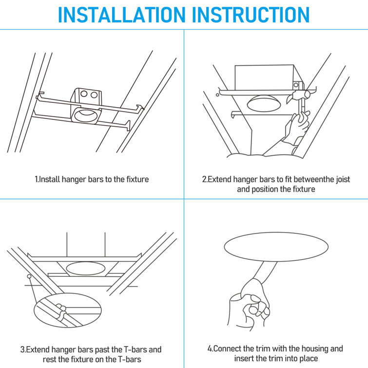 TORCHSTAR Fire Rated 4" New Construction Tp24 Connector Recessed Light ...