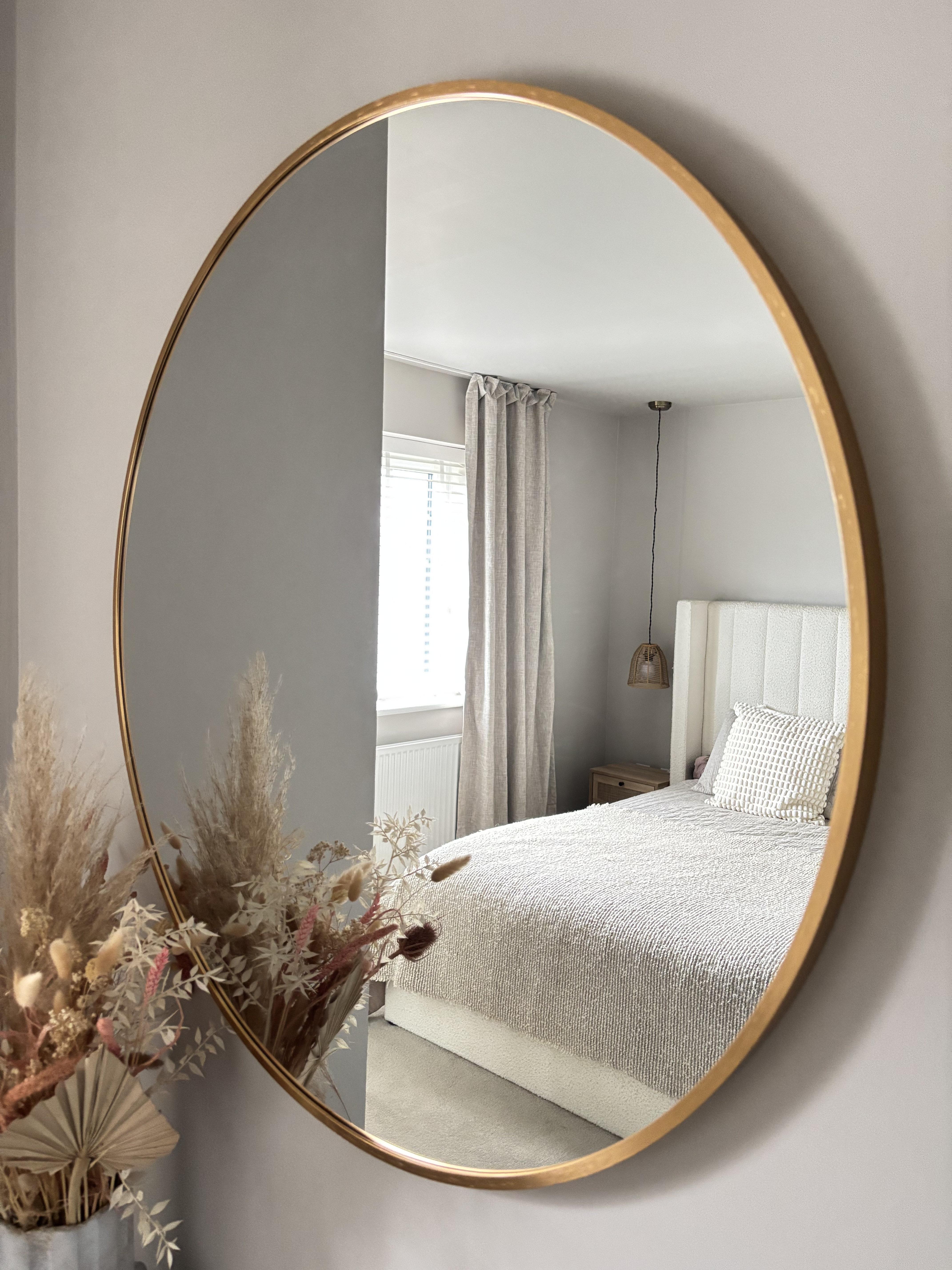 Metro Lane Gold Round Metal Modern Wall Mirror 80cm - Part Of The Demple Range | Wayfair.co.uk