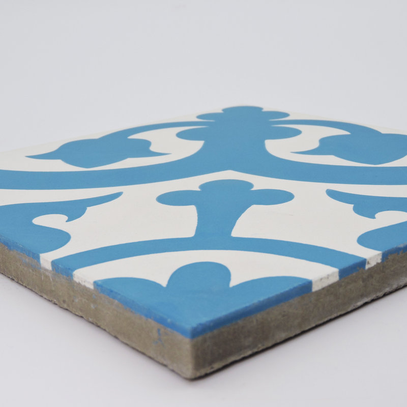 Moroccan Mosaic Melah 8" x 8" Cement Patterned Wall & Floor Tile | Wayfair