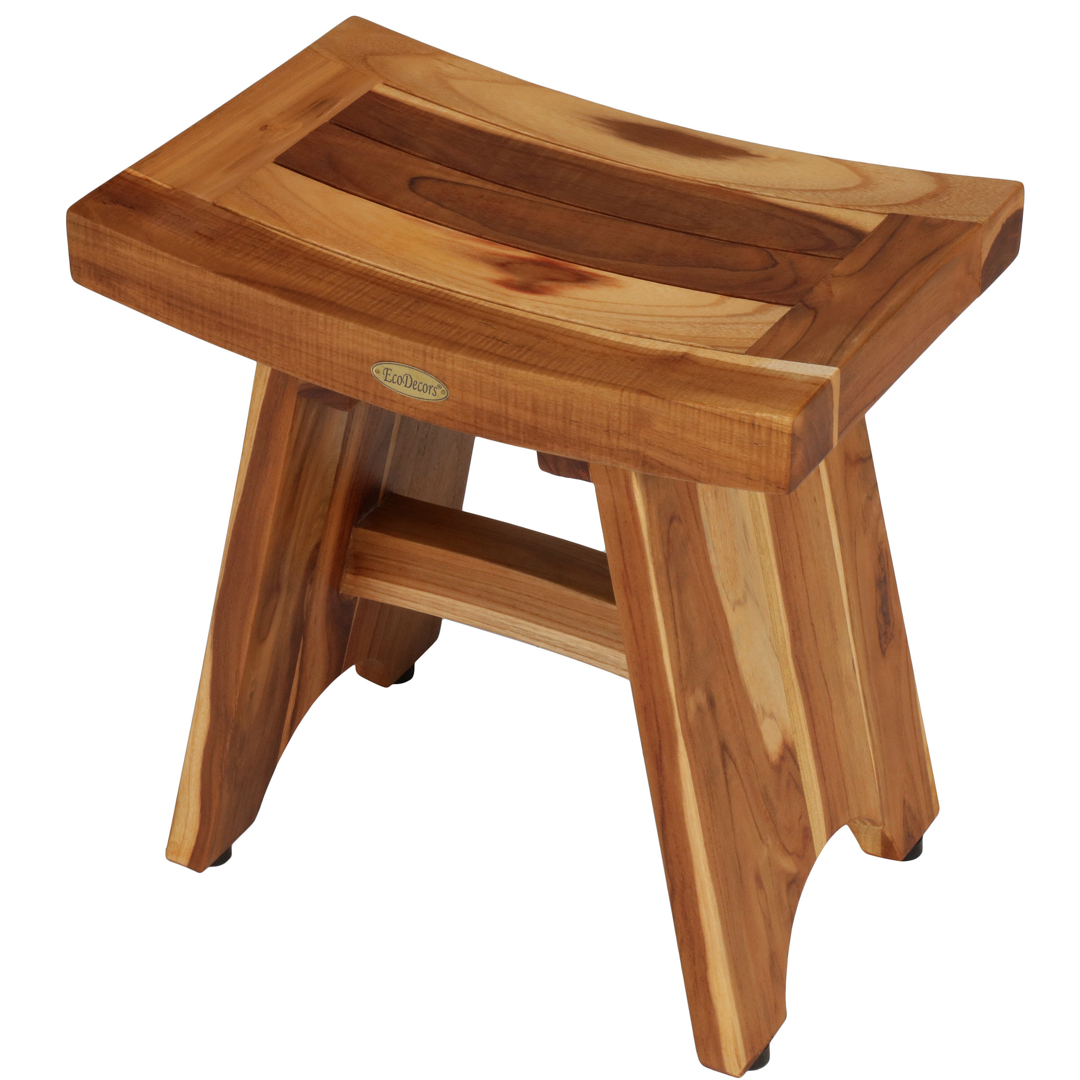 EcoDecors 18 inch Teak Shower Bench - Teak Bench for Shower - Teak ...