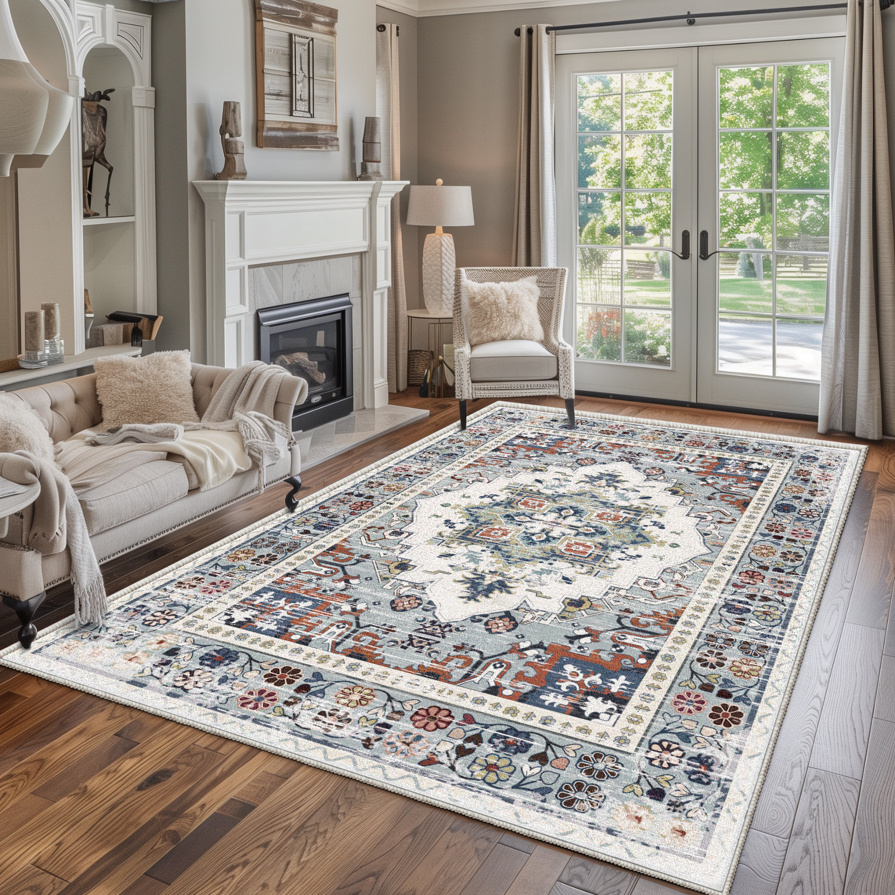 Bungalow Rose YIMEIS Living Room Area Rug 5x7 Large Boho Vintage ...