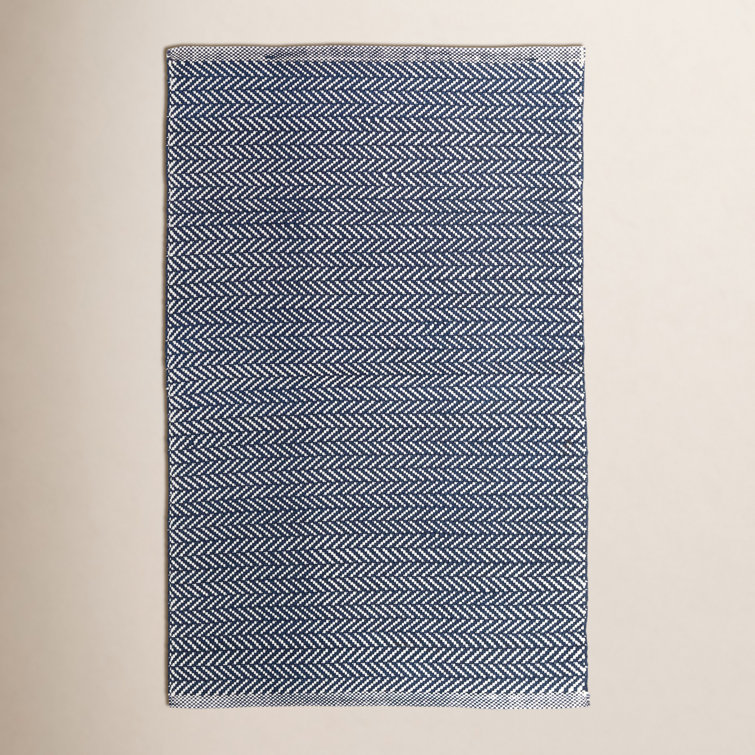 Dash and Albert Rugs Herringbone Indigo/White Handwoven Indoor/Outdoor ...